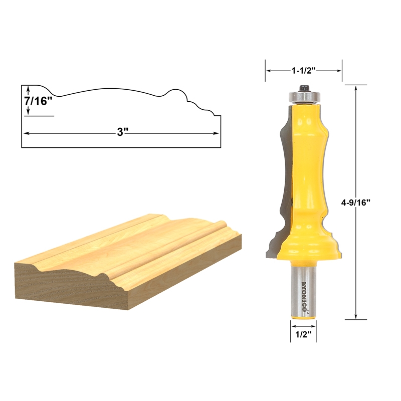 Molding :: Casing & Base Molding :: Door & Window Casing Router Bit - 1 ... Molding :: Casing & Base Molding :: Door & Window Casing Router Bit - 1 ...