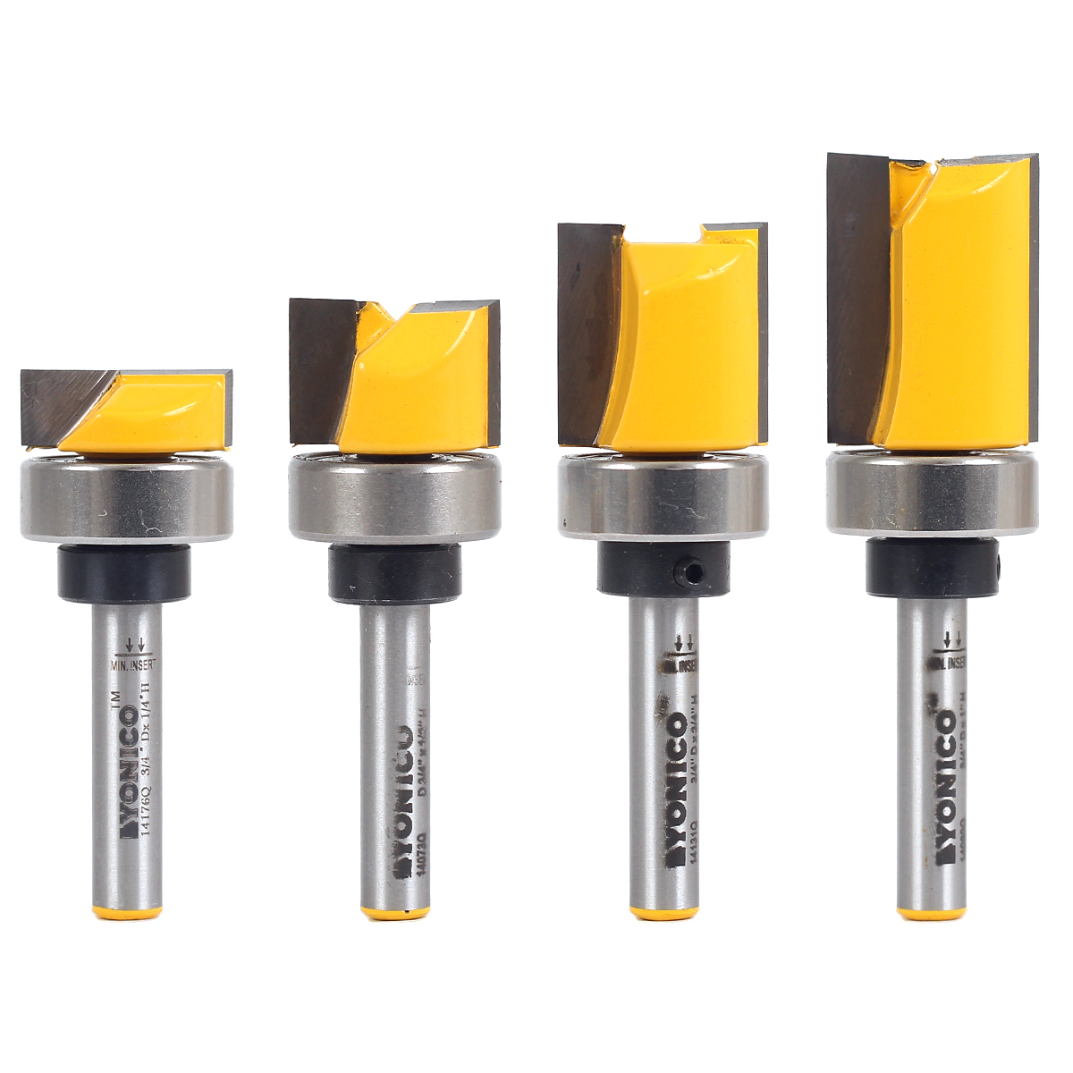 Straight Spiral Template Trim 4 Bit 3 4 Diameter Flush Trim Template Router Bit Set 1