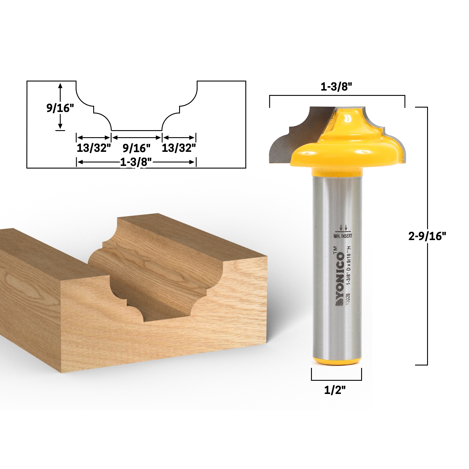 Door & Window :: Faux Panel :: Classical Ogee Groove Router Bit - 1-3/8 ...