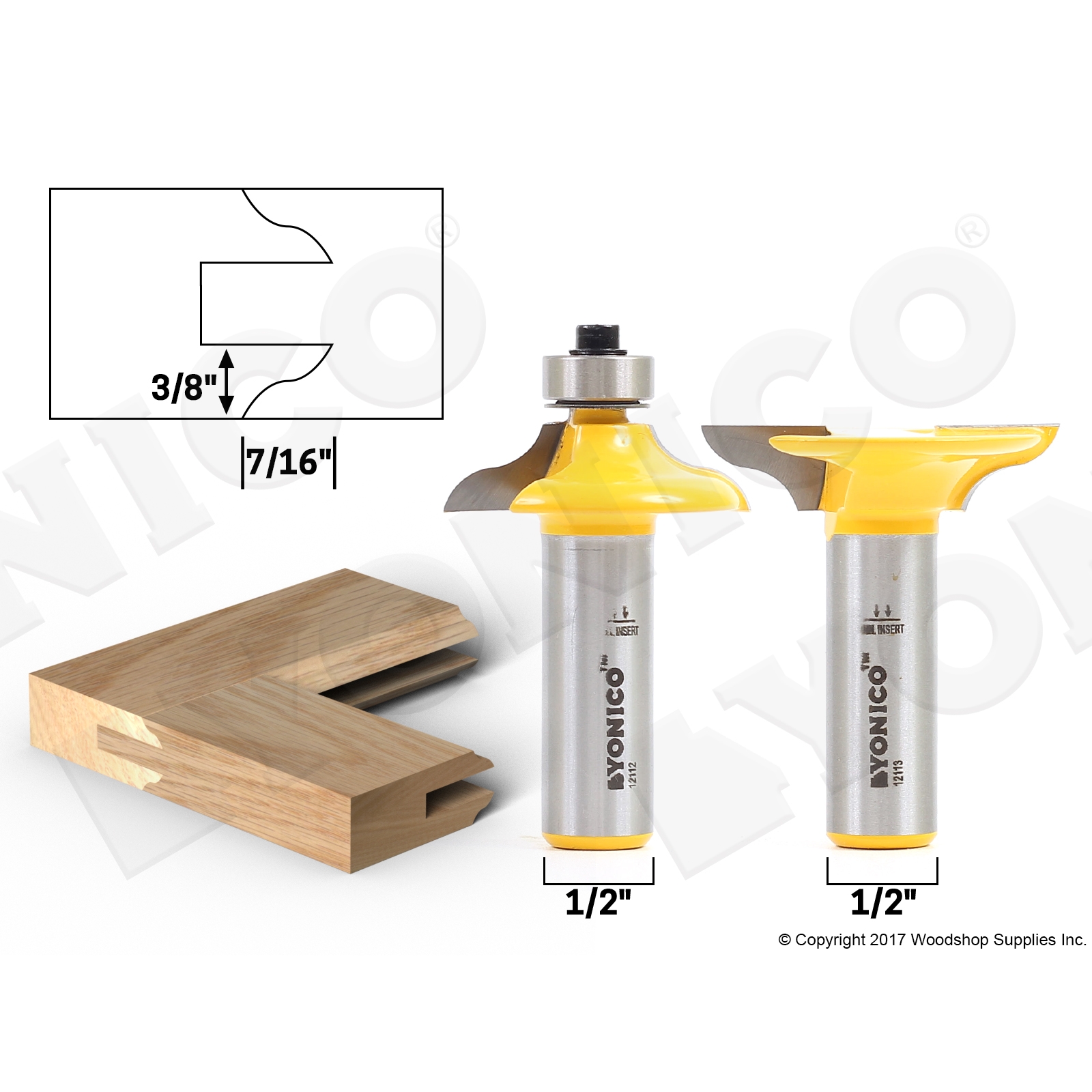 Router Bit Sets :: Door & Window Sets :: Medium Ogee 2 Bit Matching ...