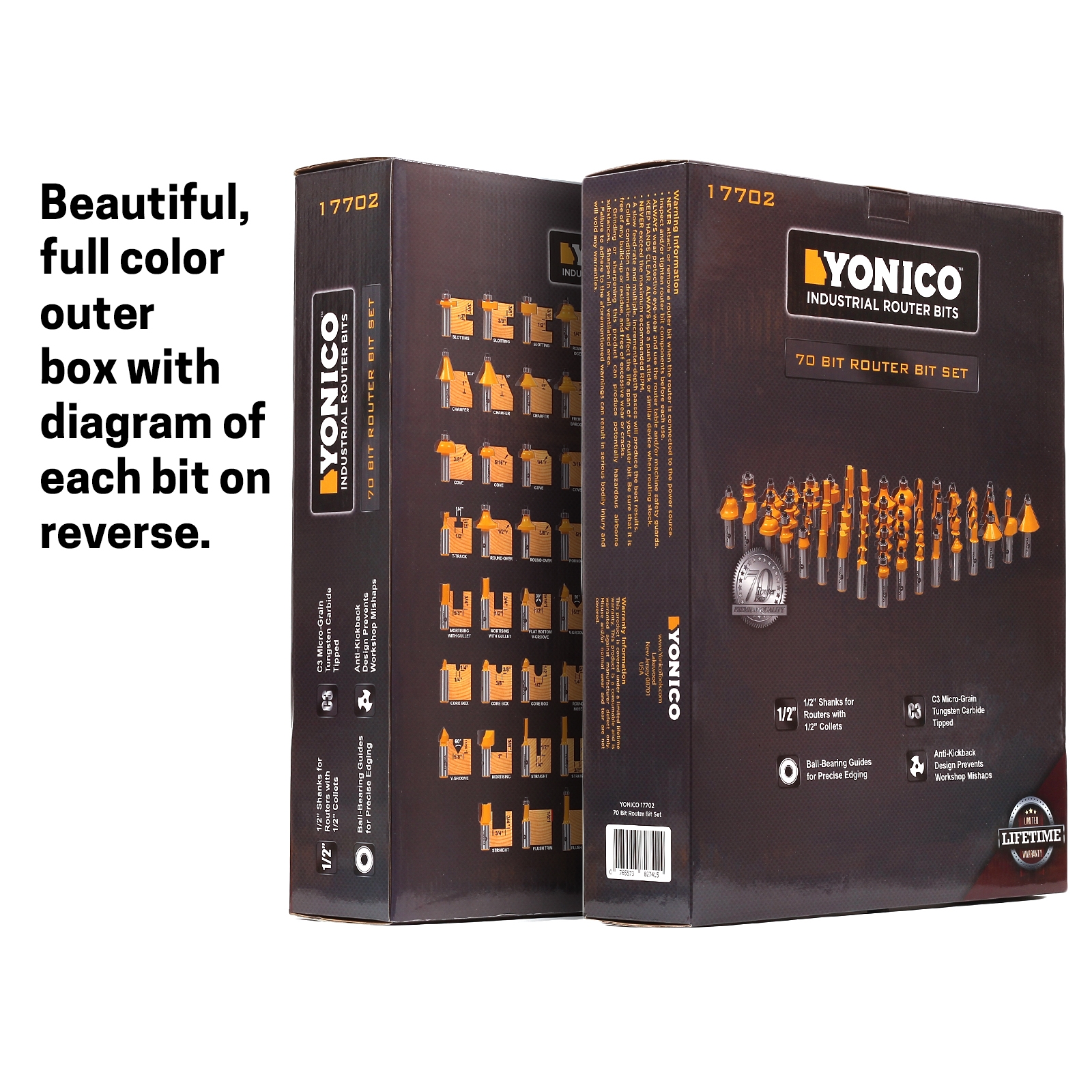 Router Bit Sets :: Large Sets :: 70 Bit Router Bit Set - 1/2" Shank ...