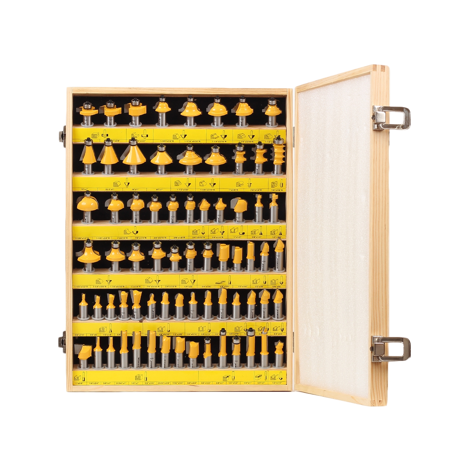 Router Bit Sets :: Large Sets :: 70 Bit Router Bit Set - 1/2" Shank ...