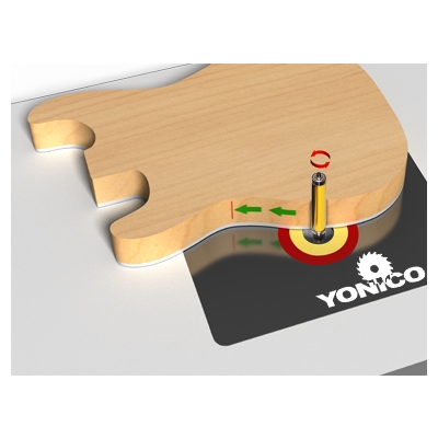 Top and Bottom Bearing Flush Trim Router Bit - Yonico 14135