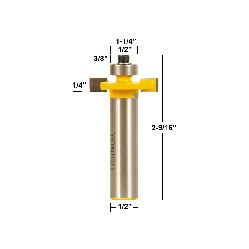 Joinery :: Slot :: Slotting Router Bit 1/4" Slot - 1/2" Shank - Yonico ...