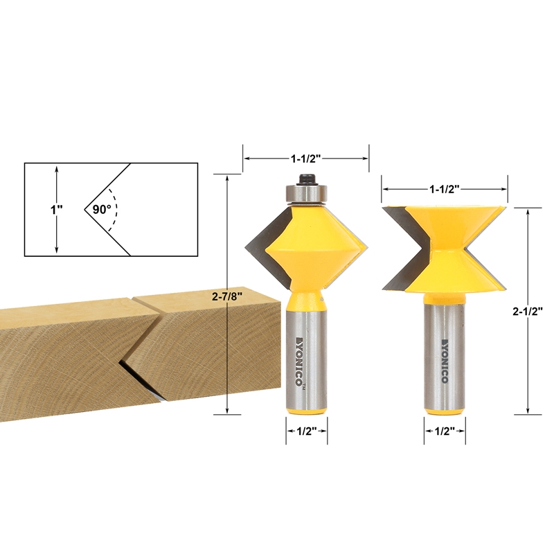 Joinery :: Tongue & Groove :: Edge Banding Router Bit Set V-Design ...