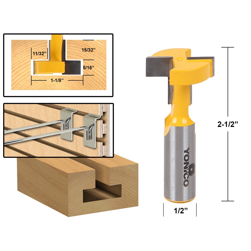 Groove :: T-Slot :: T-Slot & T-Track Slotting Router Bit - 1/2" Shank ...