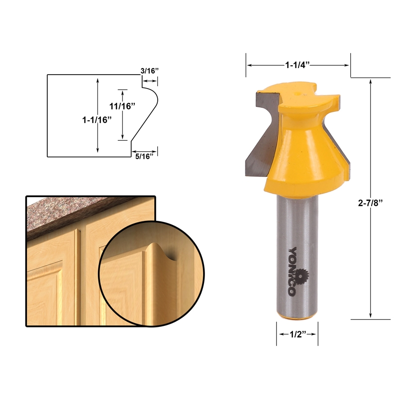 Door & Window :: Finger Grip :: Door Lip & Finger Grip Router Bit - 1/2 ...