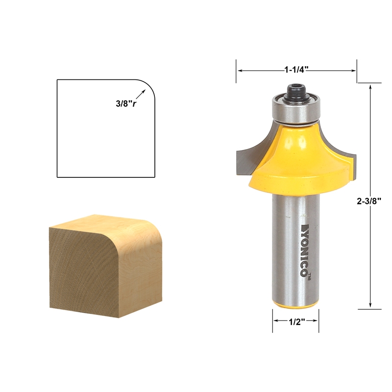 Edging :: Round Over :: Round Over Edging Router Bit - 3/8" Radius - 1/ ...