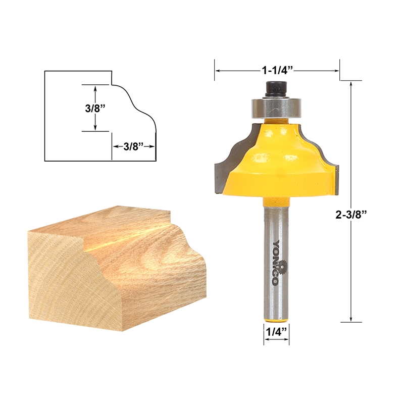 Edging :: Other Profiles :: Wavy Edge Molding Router Bit - 1/4" Shank ...