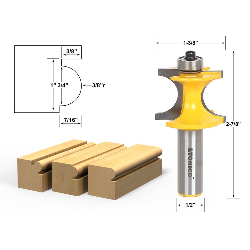 Edging :: Bullnose :: Bullnose Beading Router Bit 3/8"r - 3/4" bead - 1 ...