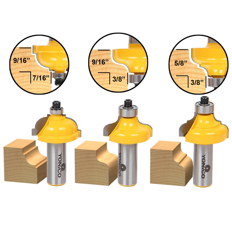 Edging :: Edging Sets :: 3 Bit Edge Molding Router Bit Set - Medium ...