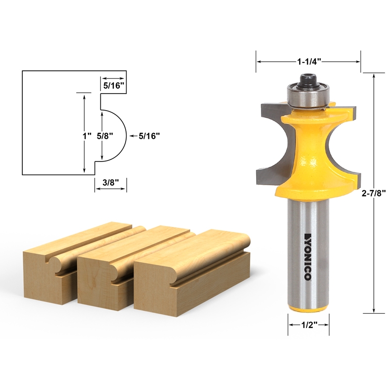 Edging :: Bullnose :: Bullnose Beading Router Bit 5/16"r - 5/8" bead ...