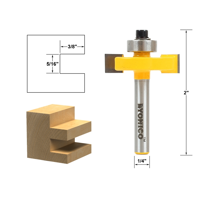 5/16" Rabbeting & Slot Cutter Router Bit - 1/4" Shank