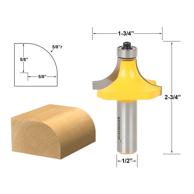 Edging :: Round Over :: Round Over Edging Router Bit - 5/8 Edging :: Round Over :: Round Over Edging Router Bit - 5/8