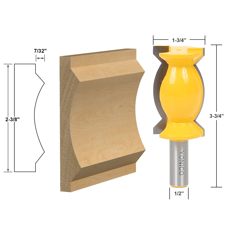 Molding :: Crown & Cornice Molding :: Crown Molding Router Bits :: 2-3/ ...